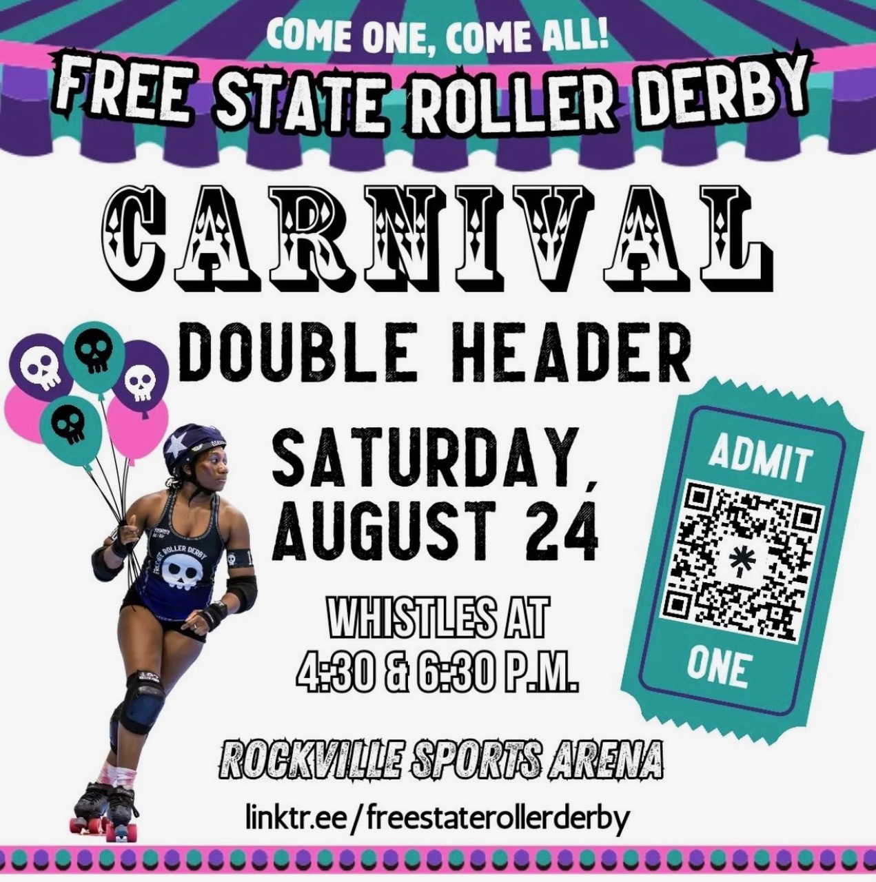 DC Roller Derby vs. Free State Roller Derby Rock Villains – DC Roller Derby